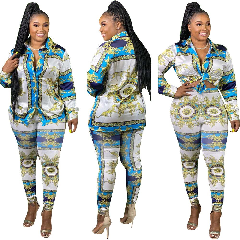 African Dresses For Women 2 Piece Set Dashiki Prin... – Grandado