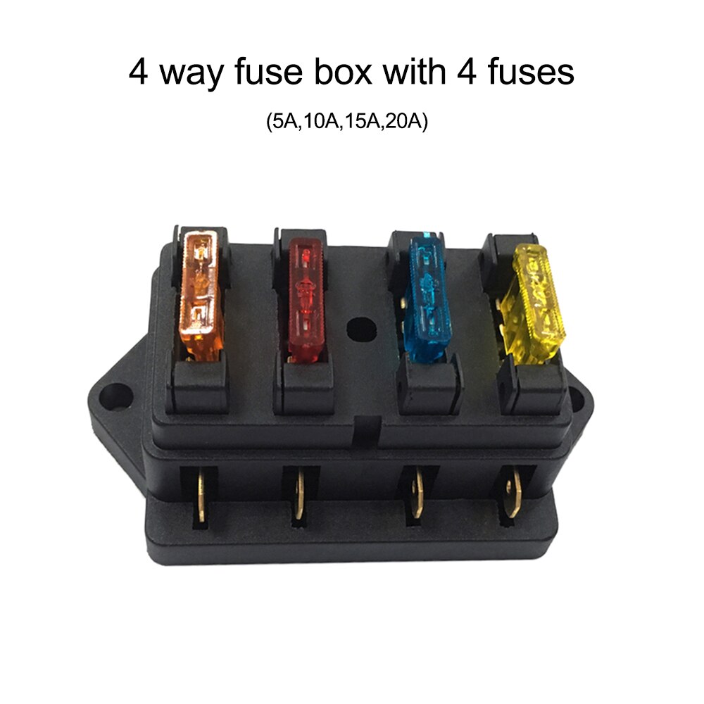 4Way/ 6 Way/ 8 Way Fuse Box Holder Fuse Block with... – Vicedeal