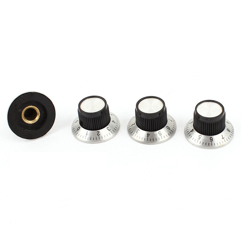 4 x potentiometer Pot metal knob with 0-9 turntabl... – Vicedeal