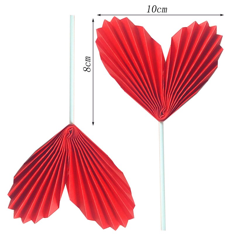 2pcs Red Folded Heart Cake Topper Valentine's ... – Grandado