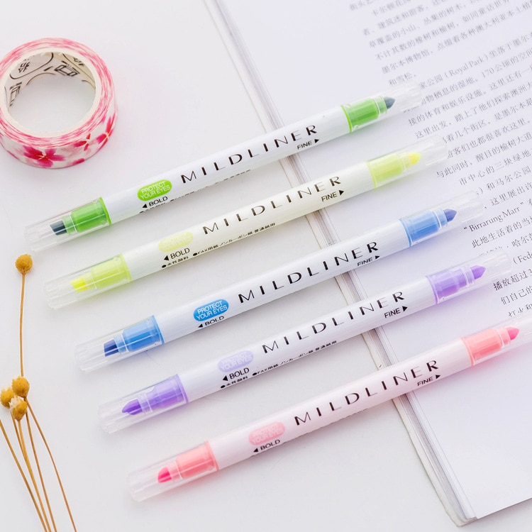 12 Colors/set Cute Mildliner Pens Highlighter Dual... – Grandado