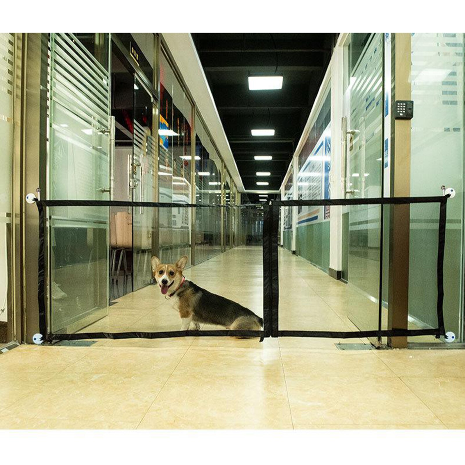 Pet Dogs Mesh Gate Safety Fence Guard Folding Baby... – Grandado