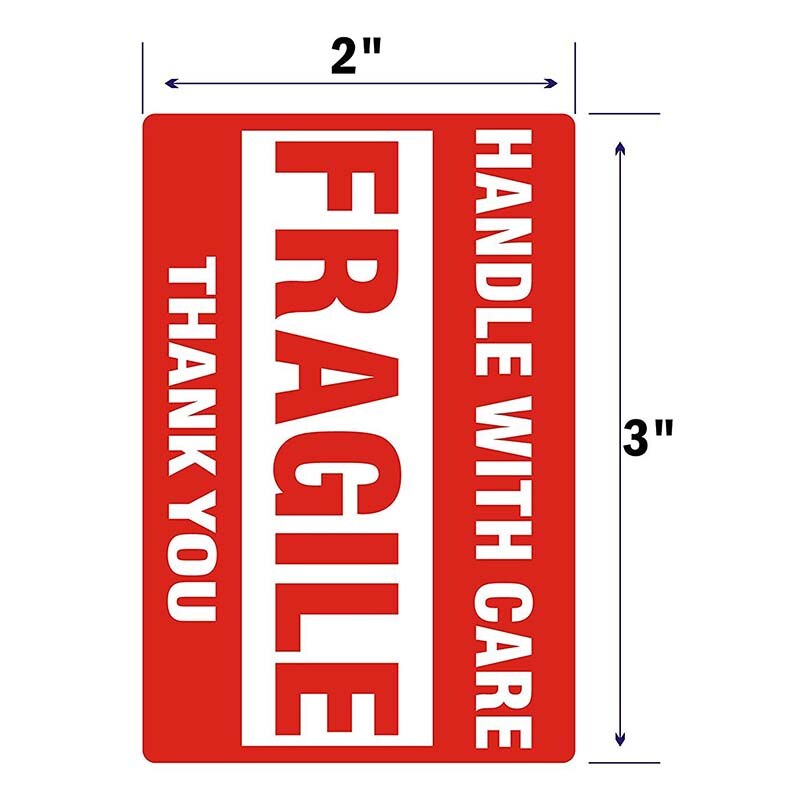 1 rolle/500 Pcs Zerbrechlich Warnung Aufkleber Gri... – Vicedeal