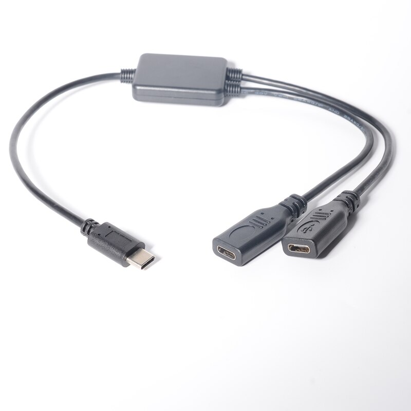2 in 1 USB c to usb c cable type C USB male to 2 f... – Grandado