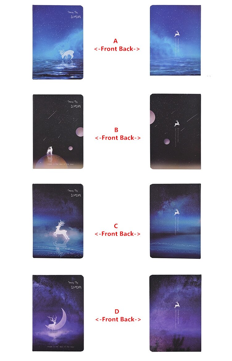 "Starry Sky ver2" Hard Cover Diary Beautiful Journ... – Grandado