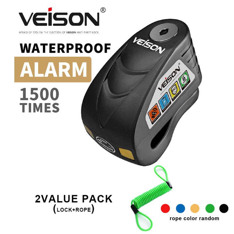 VEISON Motorcycle Waterproof Alarm Lock Motocross ... – Grandado