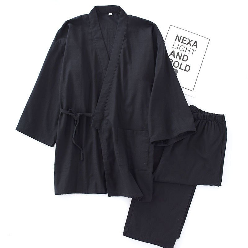Mannen Katoen Gaas Kimono Pyjama Dunne Lente En Zo... – Grandado
