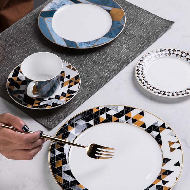 Nordic style steak cutlery plate set single tablew... – Grandado