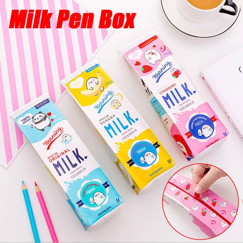 Cute School Case Korea School Pencil Case Milk Pen... – Grandado