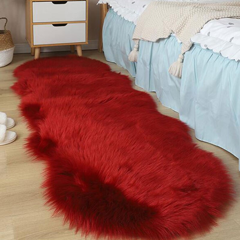 Long Hair Solid Mat Seat Pad Home Decor Luxury Rec... – Grandado
