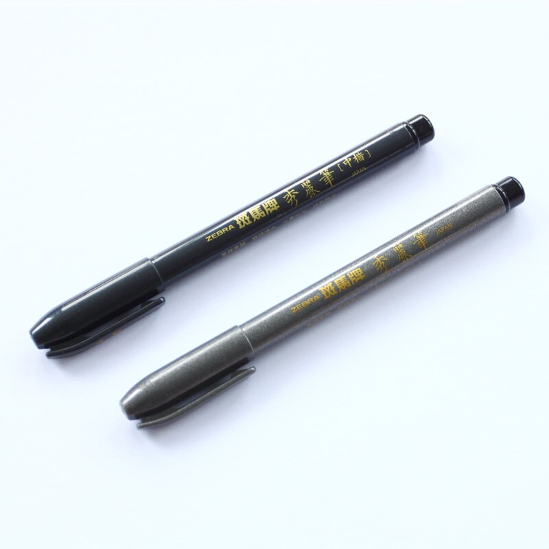 Double Sided Vaccine Pens ZEBRA Double Sided Brush Sign Pens - Fine ...
