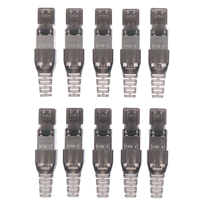 1Pc Tool-Free Shielded RJ45 Cat 7 Termination Plug... – Vicedeal