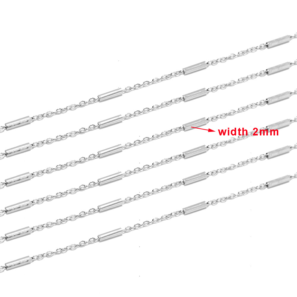 1 meter Stainless Steel Cable Chain Column Beads S... – Grandado
