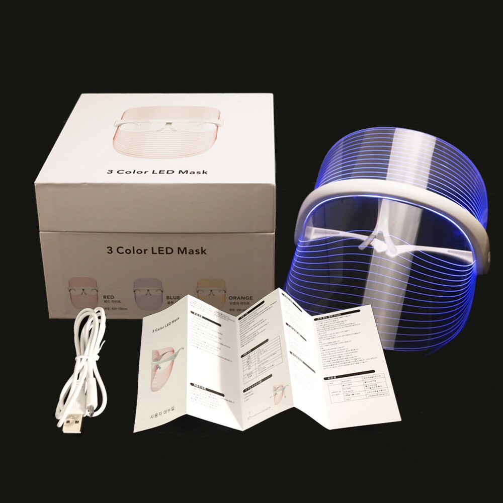 BeeRuddy 3 Colors LED Light Therapy LED Facial Mas... – Grandado