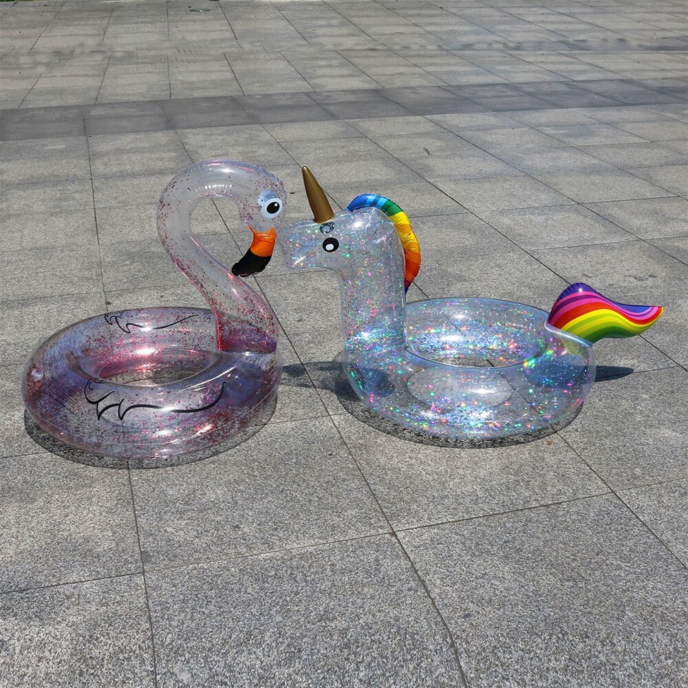 Sequin Unicorn pool float inflatable Swimming Ring... – Grandado