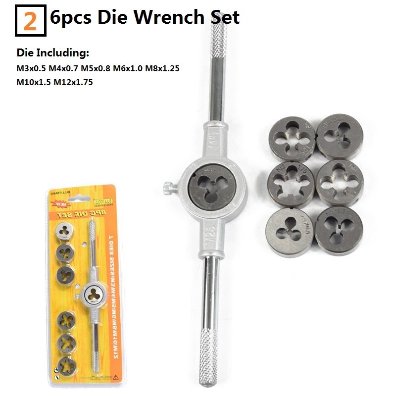 6/8/11pcs M3-M12 Metric Die Wrench Set Alloy Steel... – Vicedeal