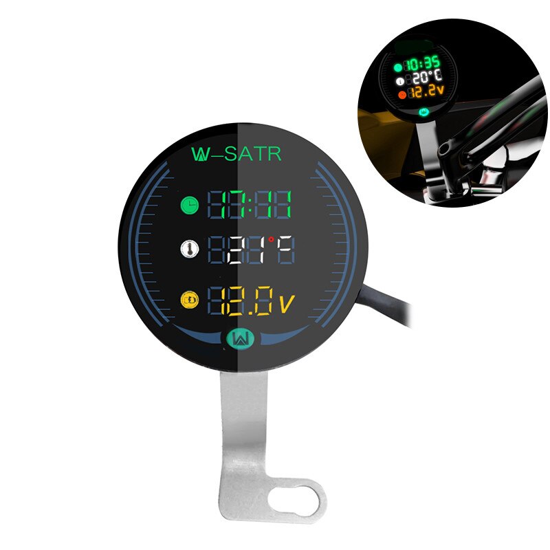 Motorcycle 3 In 1 Time/Temperature/Voltage LED Dig... – Vicedeal