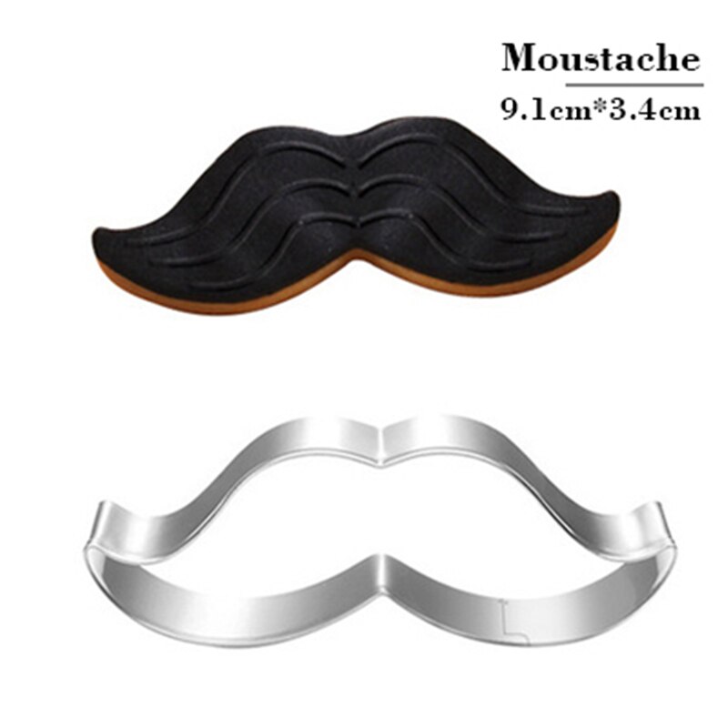 Mustache Cookie Tools Cutter Mould Biscuit Press I... – Vicedeal