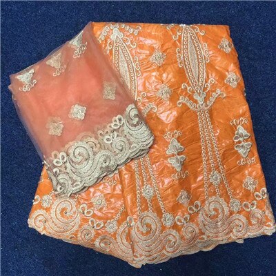 bazin riche farbic blue bazin border african fabri... – Vicedeal