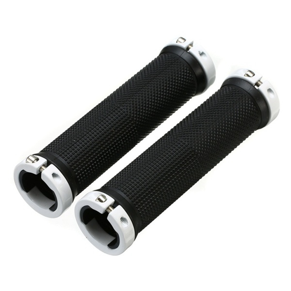 1 Pair Bicycle Grips With Lock Rubber and Aluminiu... – Grandado