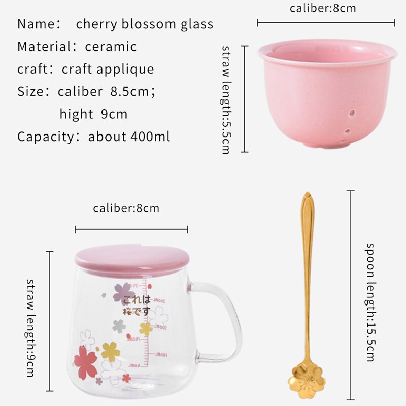 Leuke Kawaii Mok Glas Water Cup Set Koffie Mok Aar... – Vicedeal