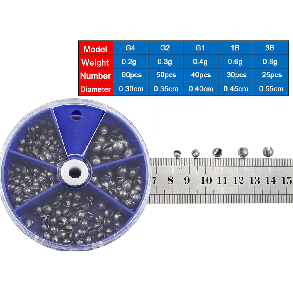 205pcs Fishing Weights Sinkers Kit Lead Split Shot... – Grandado