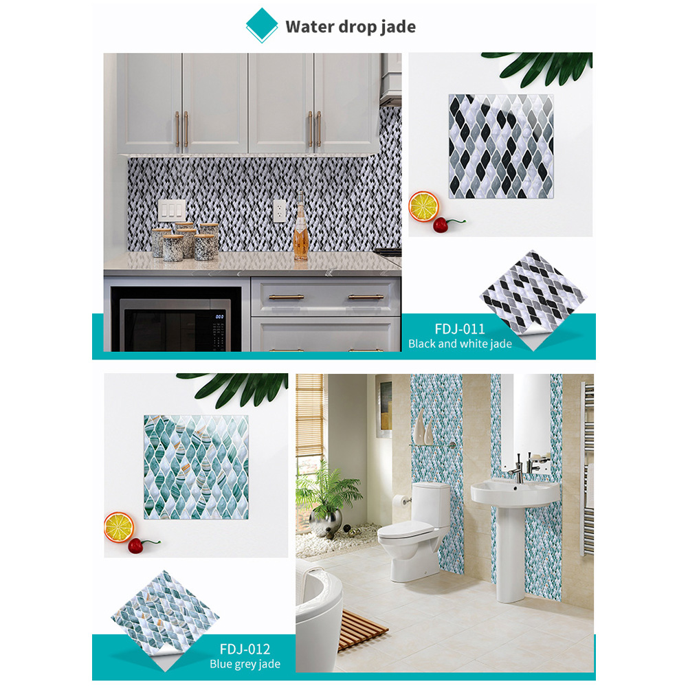 10Pcs Tile Stickers Hand Making Tile Stickers Bath... – Grandado