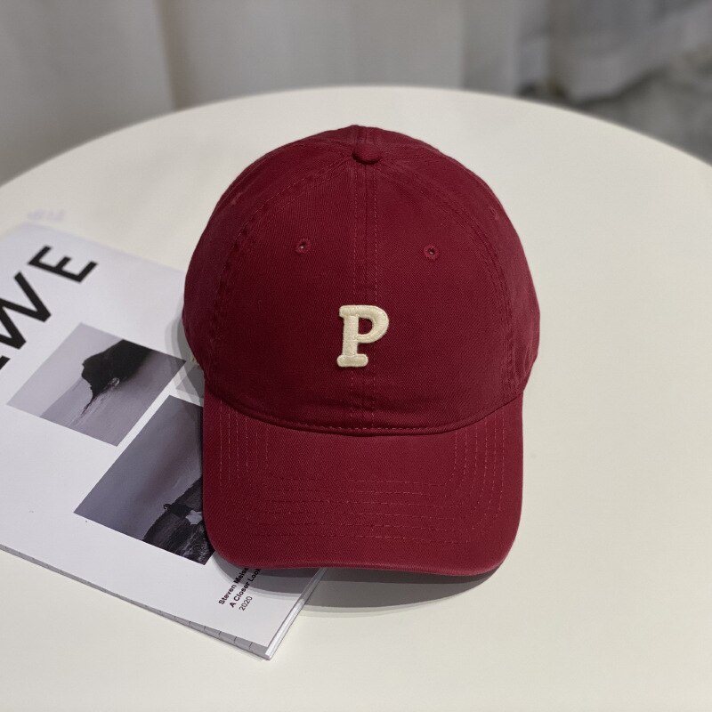 Large Letter P Baseball Cap Soft Top Cap Women Men... – Grandado