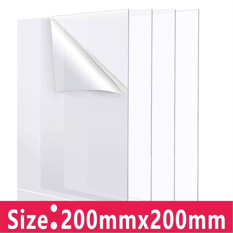 200x200mm Transparent Plexiglass Plate Acrylic She... – Vicedeal