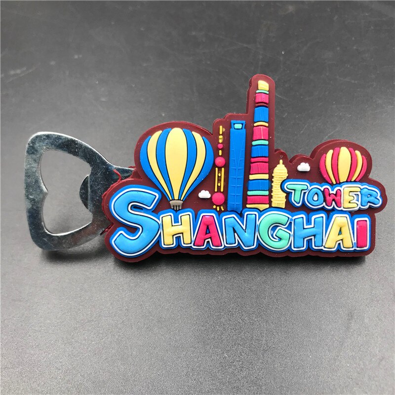 Shanghai Travel Souvenir Silicone Cartoon Fridge M... – Grandado