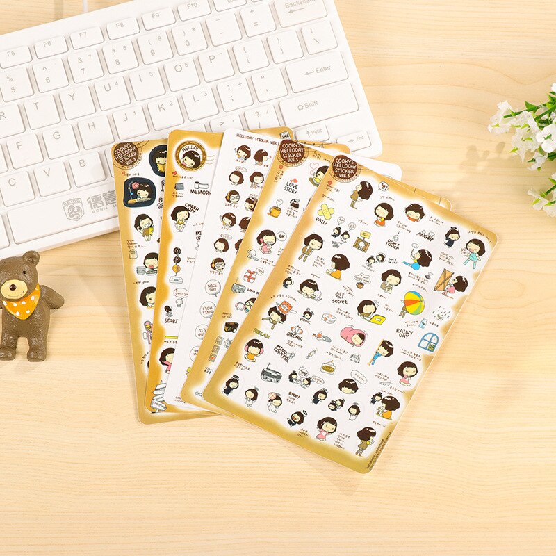6Pcs/Pack Cute Korean Girl DIARY DECO PACK Kawaii ... – Vicedeal