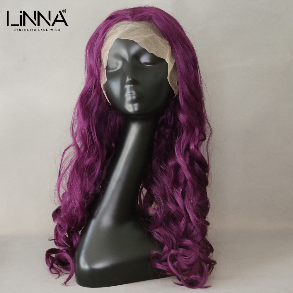 LINNA Long Wavy Synthetic Lace Front Wigs For Wome... – Grandado