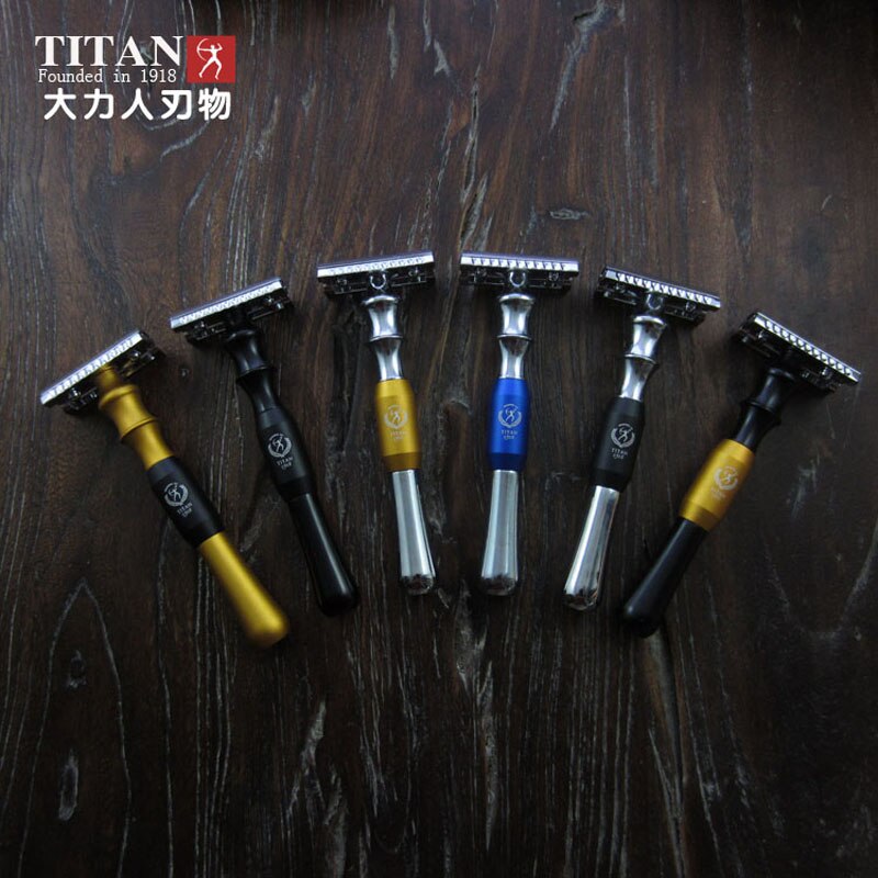 titan razor metal handle shaving razor double edge... – Grandado