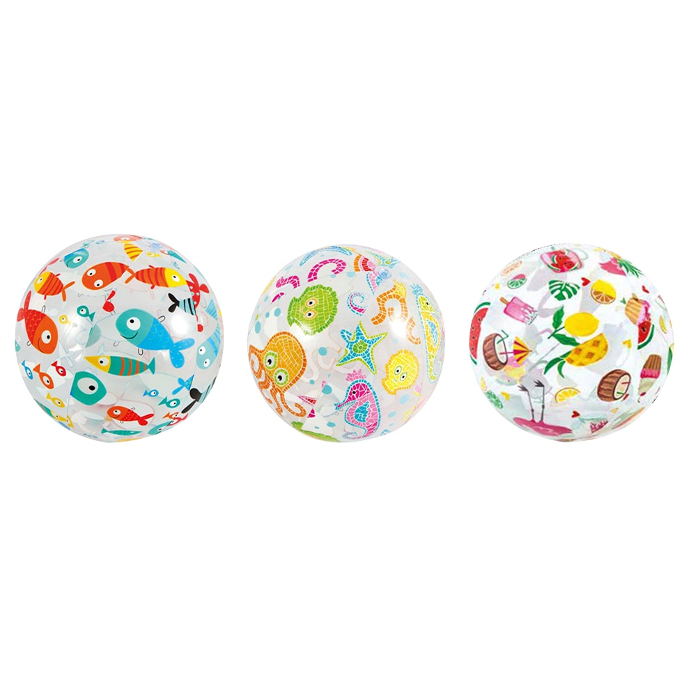 Sea Creature Lively Print Clear Beach Ball Inflata... – Vicedeal