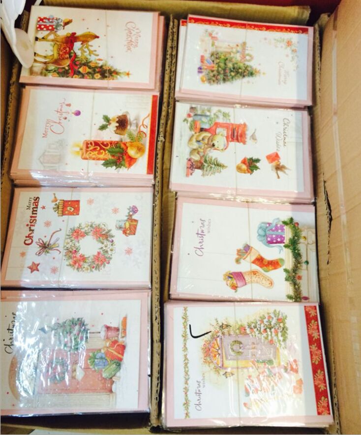 4pcs Large Merry Christmas Card Greeting Card Wish... – Vicedeal