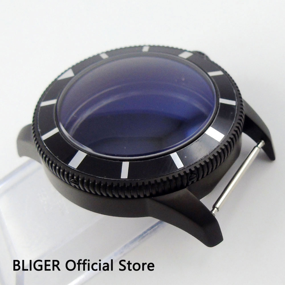 Solid BLIGER 46MM Black Rotating Bezel PVD Coated ... – Grandado
