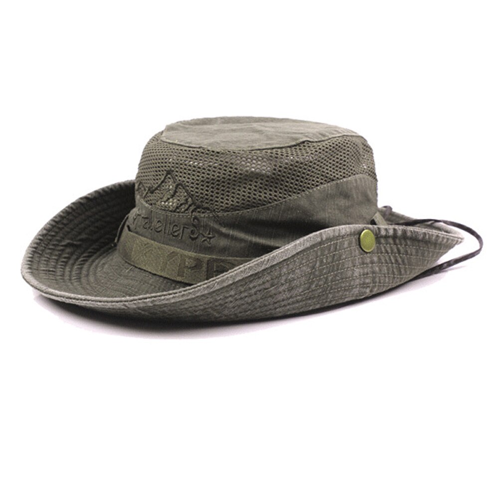 Men Cotton Embroidery Hat Outdoor Sun Protection W... – Grandado