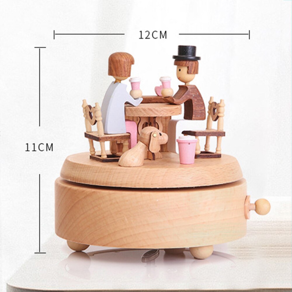 Wooden Music Box Handmade Beautiful Love Couple Me... – Grandado