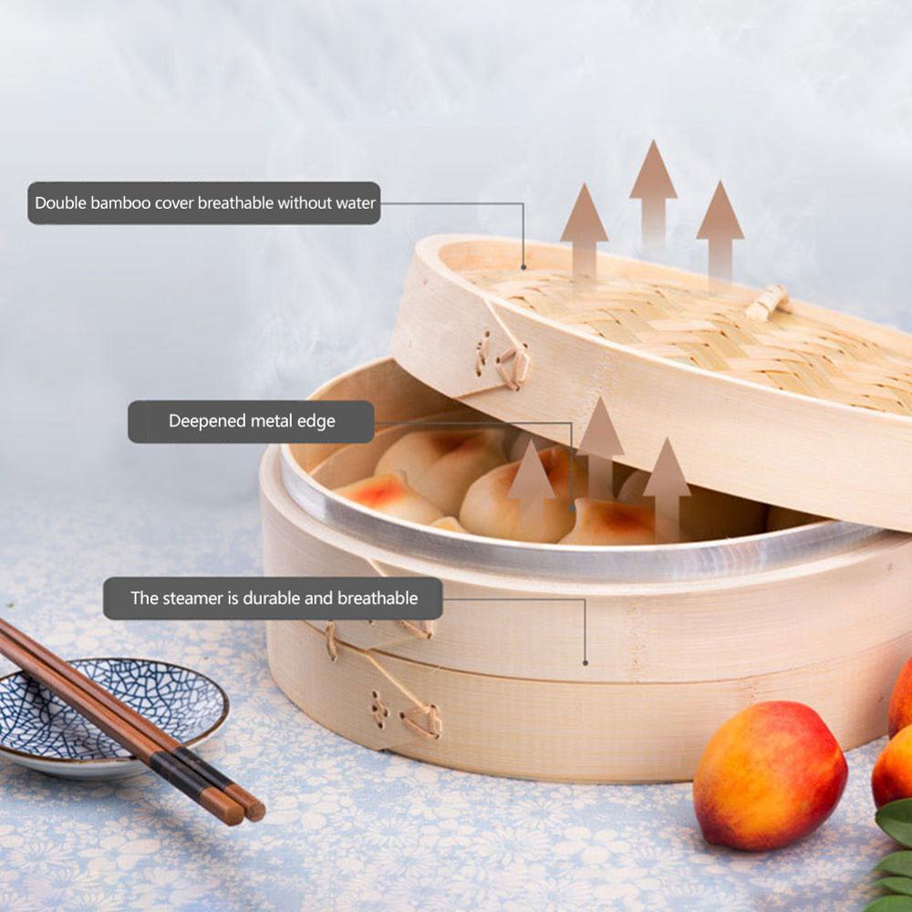 2 Tier Stainless Steel Up and Down the Edge Bamboo... – Grandado