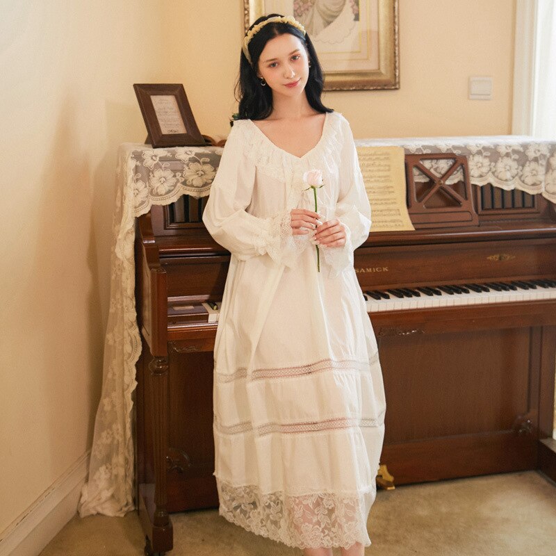 Women's Spring Vintage Gothic Victorian Night Dres... – Grandado