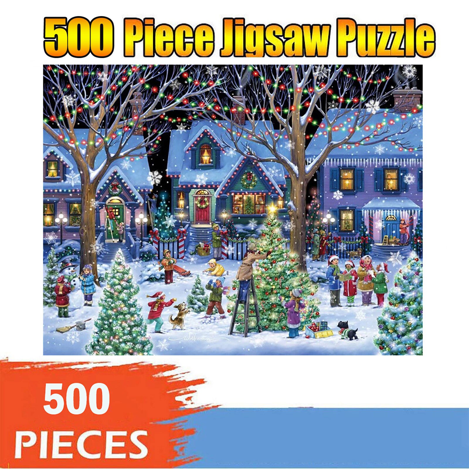 Christmas 500 adult and children's puzzle Festival... – Vicedeal