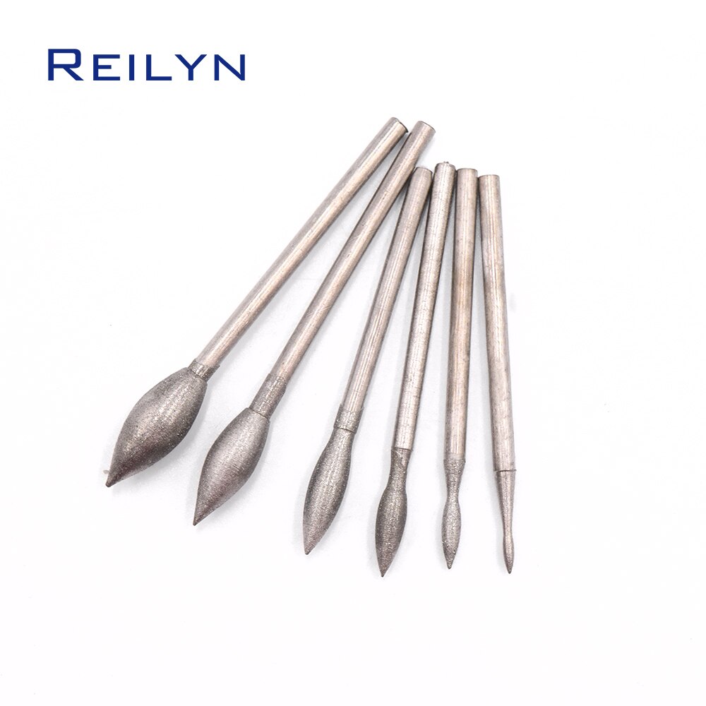 8pc 400# 2.35mm Shank 1-6mm Diamond Grinding Burr ... – Vicedeal