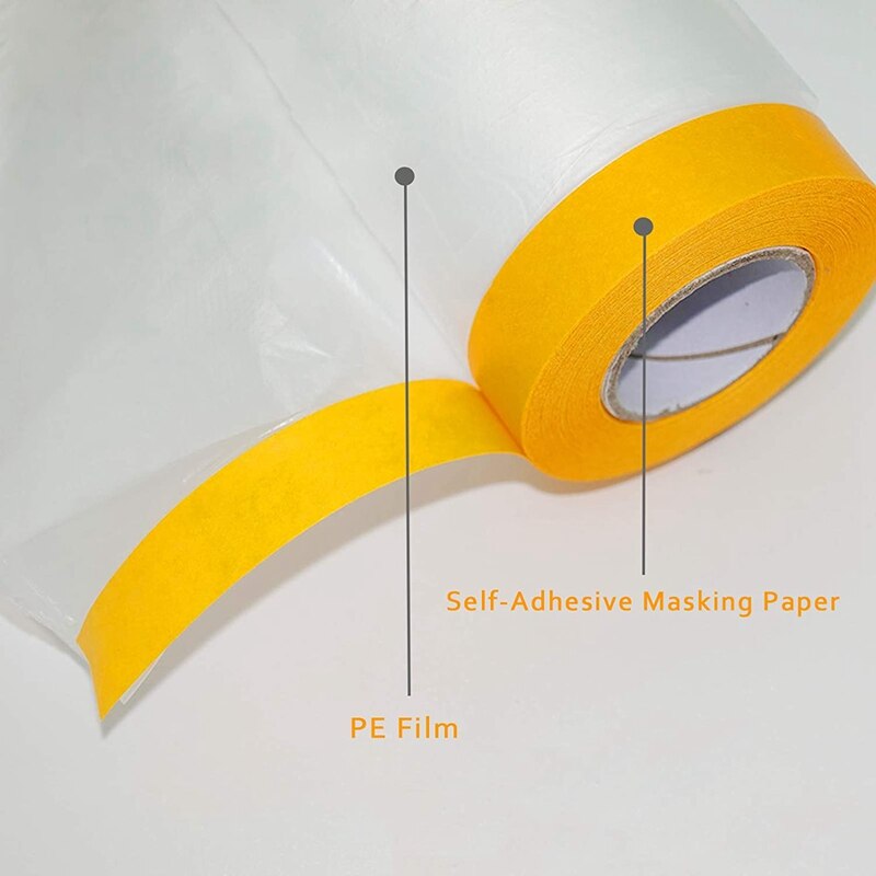 ! 4 Pcs Plastic Dust Sheets Roll 0.55 X 20M Pre-Ta... – Vicedeal