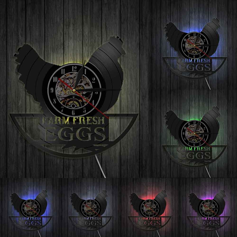 Chicken LED Light Farmhouse Wall Art Watch Modern ... – Grandado