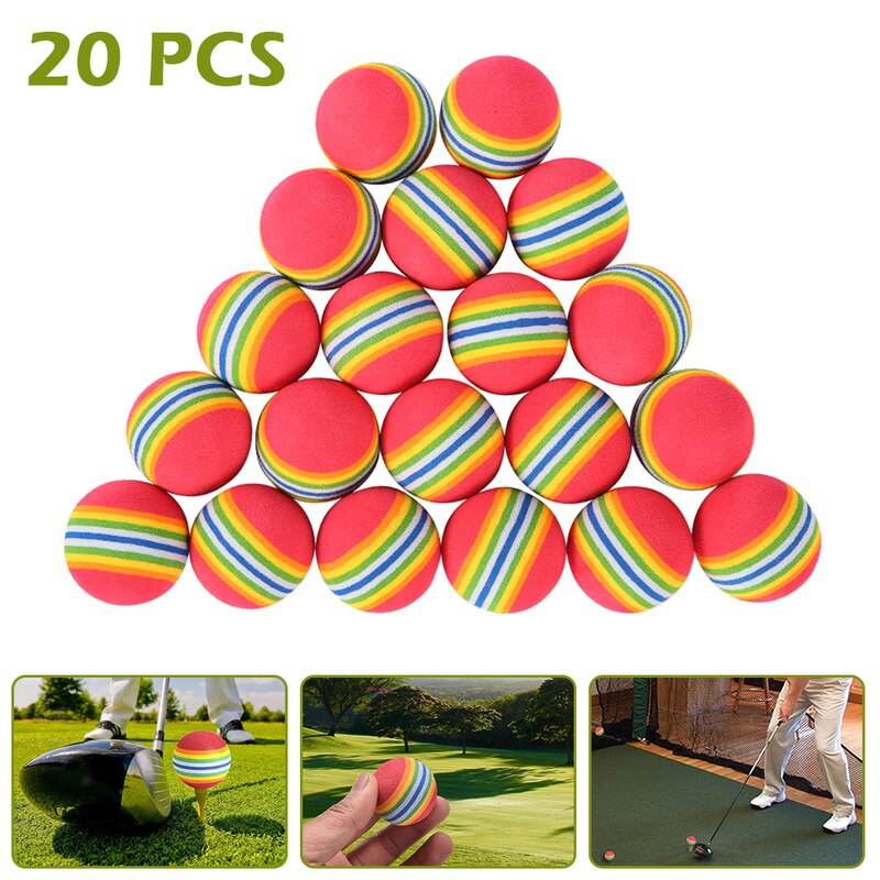 20 Pcs Rainbow Golf Ballen Spons Soft Foam Golf Sw... – Grandado