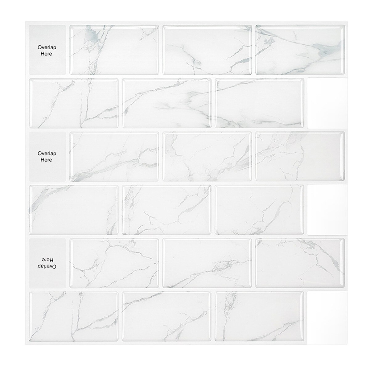 305x305mm Waterproof 3D Tile Wallpapers High Tempe... – Vicedeal
