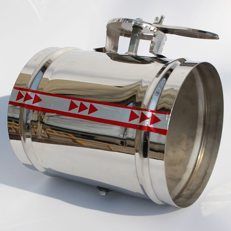 AD-Stainless Steel Manual Damper 125Mm Stainless S... – Vicedeal