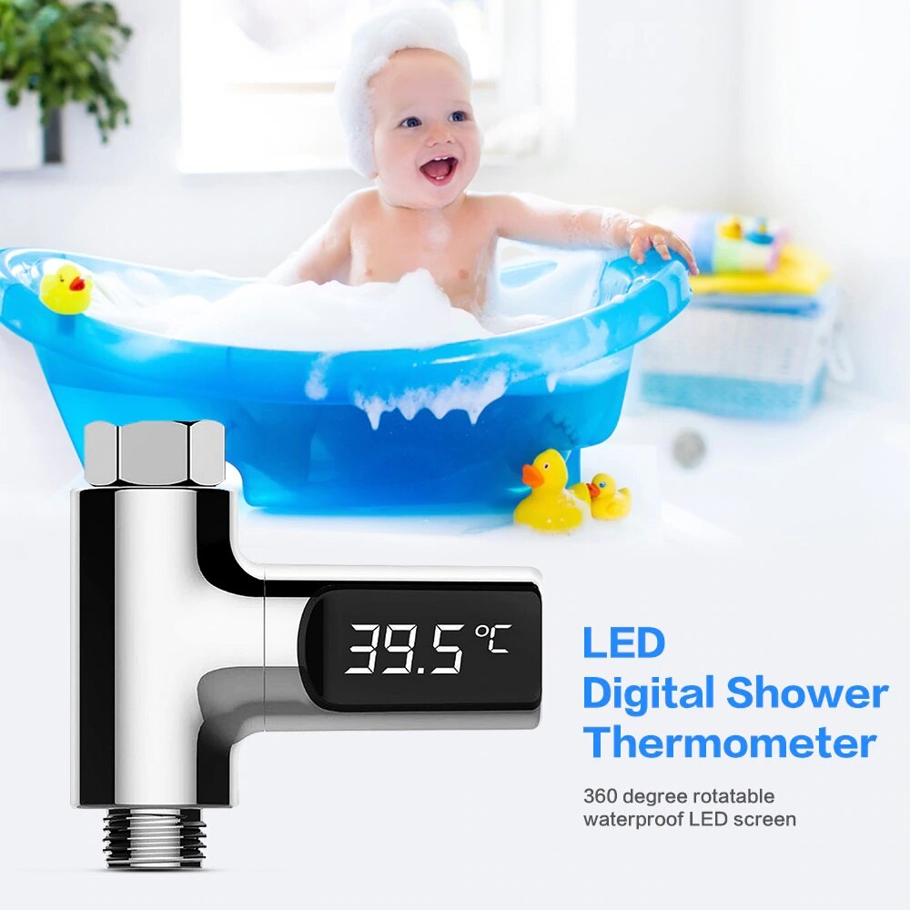 LED Digital Shower Thermometer Battery Free Real T... – Grandado