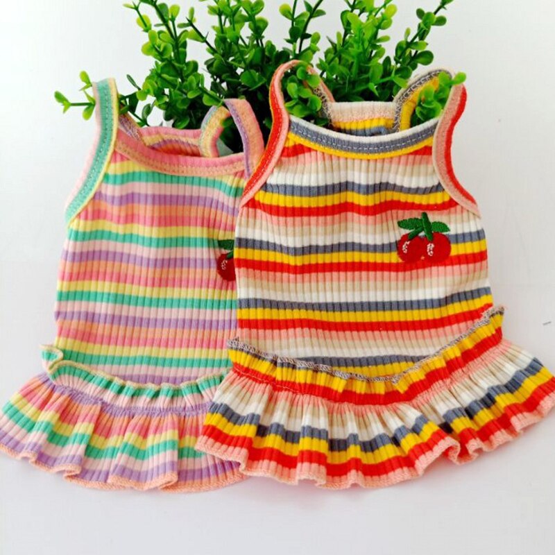 Regenboog Jarretel Rok Hond Kleding Jurk Super Hon... – Grandado