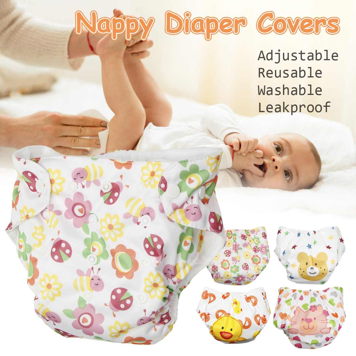 Reusable Washable Baby Cloth Diaper Printed Nappy ... – Vicedeal